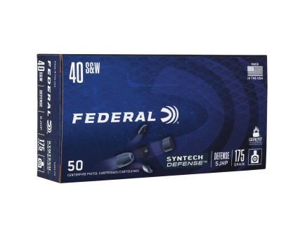 Federal Syntech Defense .40 S&W Ammunition, 50 Rounds JHP 175Gr ...