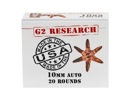 G2 Research Civic Duty 10mm Ammunition, 20 Rounds Solid Copper 122Gr ...