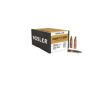 Nosler Partition .270 Cal JFB Rifle Bullet, 150 gr 0.277" 50rds ...