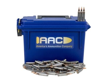 AAC 5.56 NATO 77 Grain OTM Shell Shock Ammo 250rd With AAC Blue 30 Cal ...