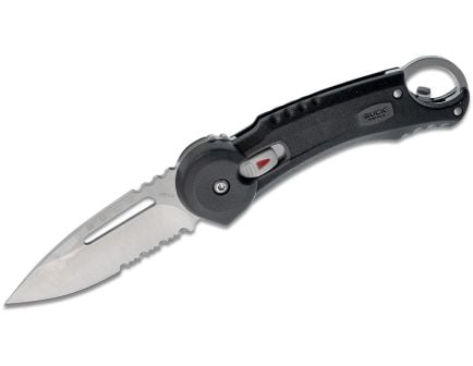 Buck 750 Redpoint Folding Drop Point Knife Serrated, Black - 0750BKX-B ...