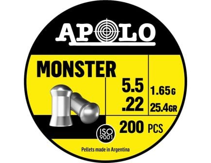 Hatsan USA Apolo Monster .22 Cal Airgun Rifle Pellet, 25.40 gr 200rds ...