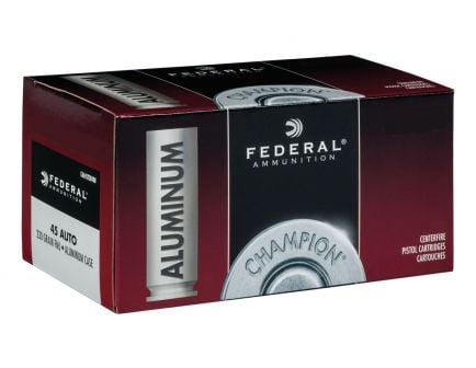 Federal Champion 45 ACP 230 gr FMJ Aluminum Cased 50 Rounds - CAL45230 ...