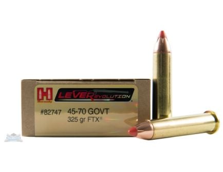 Hornady 45-70 Gov't 325gr FTX LeverEvolution Ammunition 20rds - 82747 ...