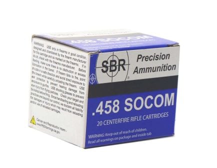 SBR 458 SOCOM 450gr FMJ-TCJ Subsinoc Ammunition 20rds - SL45850 ...