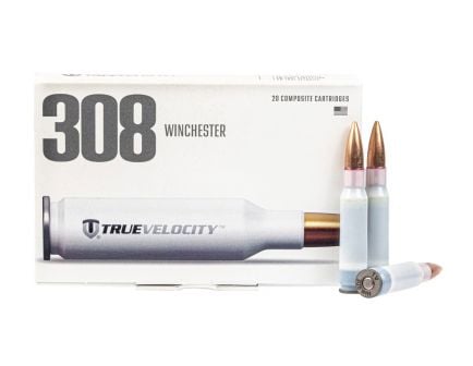 True Velocity 168 gr Nosler Custom Competition 308 Ammo Composite Cased ...