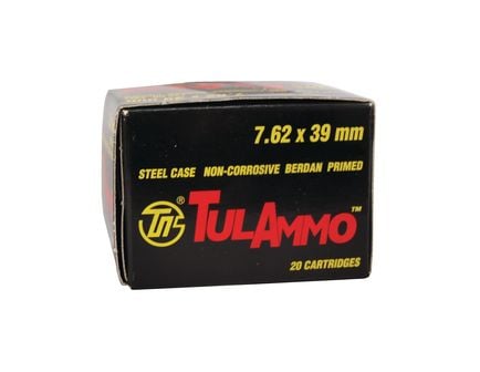 Tula 7.62x39 Ammo 124gr SP Steel Cased 40rds - UL076213 | Palmetto ...