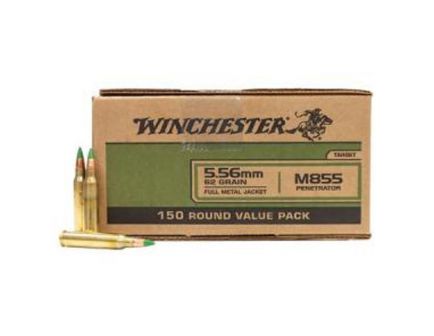 Winchester M855 62 gr Green Tip FMJ 5.56 Ammo 150 rds - WM855150 ...
