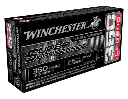 Winchester Super Suppressed 250 gr Open Tip Range 350 Legend Ammunition ...