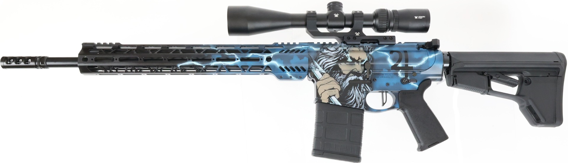 Blue Camo Ar 15