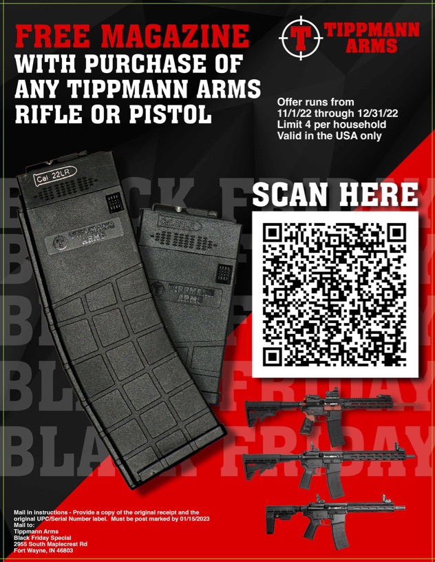 Tippmann Arms M4-22 Pro 16" .22 LR AR-15 Rifle | Black | PSA | Palmetto ...